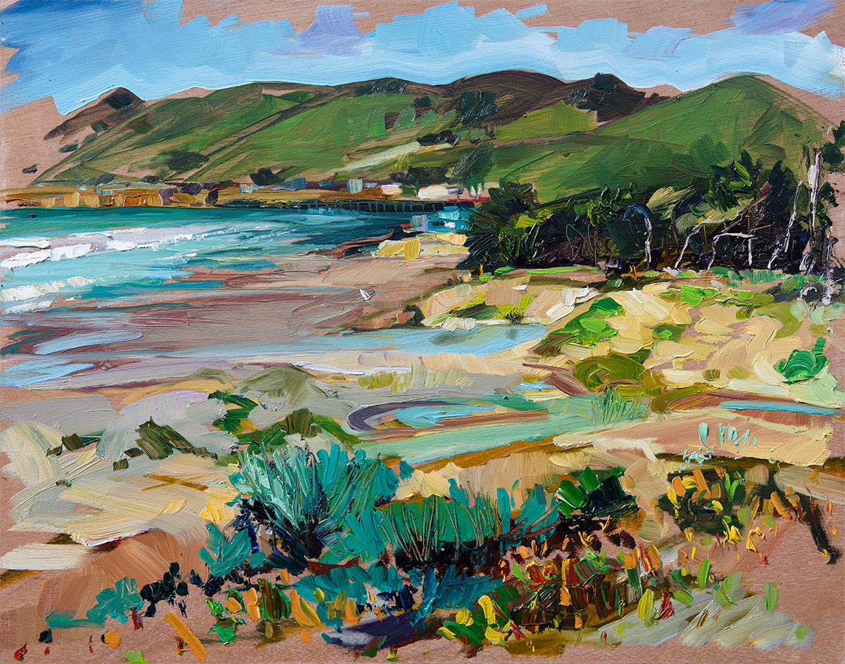Pismo Dunes Butterfly Trail | 11x14 | ORIGINAL PLEIN AIR - OIL ON PANE - Drew Davis Fine Art